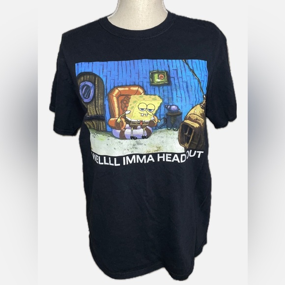 SpongeBob Squarepants | Tops | Spongebob Squarepants Black Tee | Poshmark